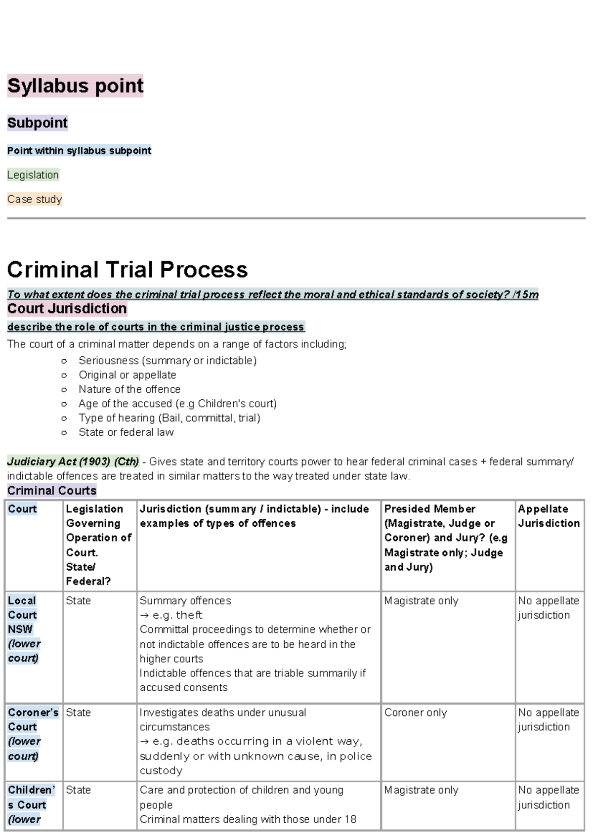 Criminal Trial Process: Analyzing Justice and Ethical Standards - Studocu