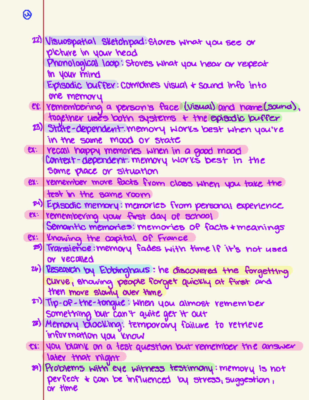 Psychology 4 - Quiz on Memory Systems and Processes - Studocu