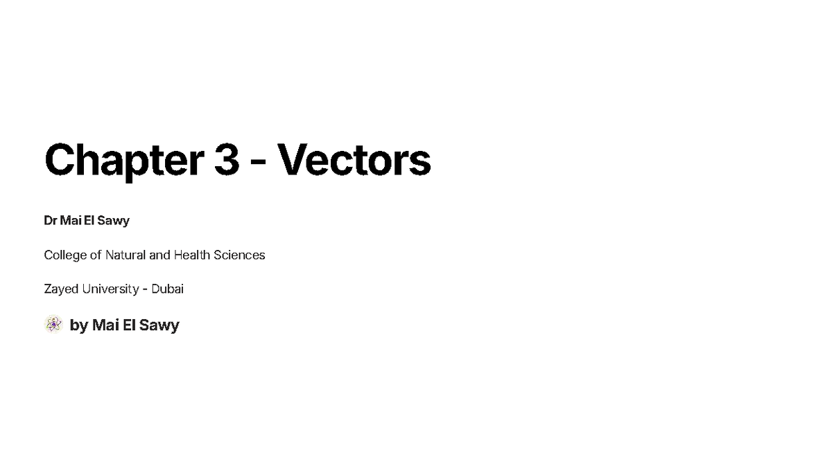Chapter 3: Vectors - Understanding Freefall and Vector Operations - Studocu