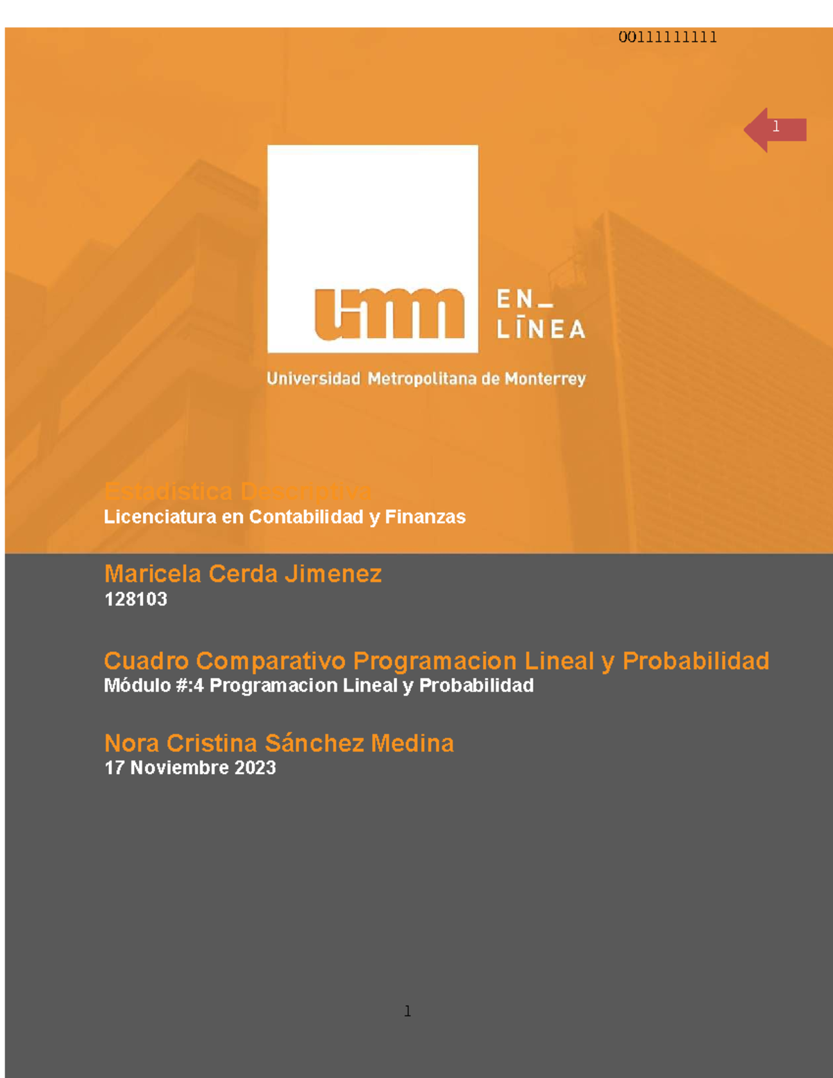 Cuadro Comparativo: Programación Lineal y Probabilidad - Módulo 4 - Studocu