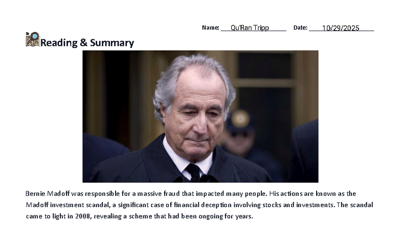 The Madoff Scandal Case Study: Understanding Financial Deception - Studocu