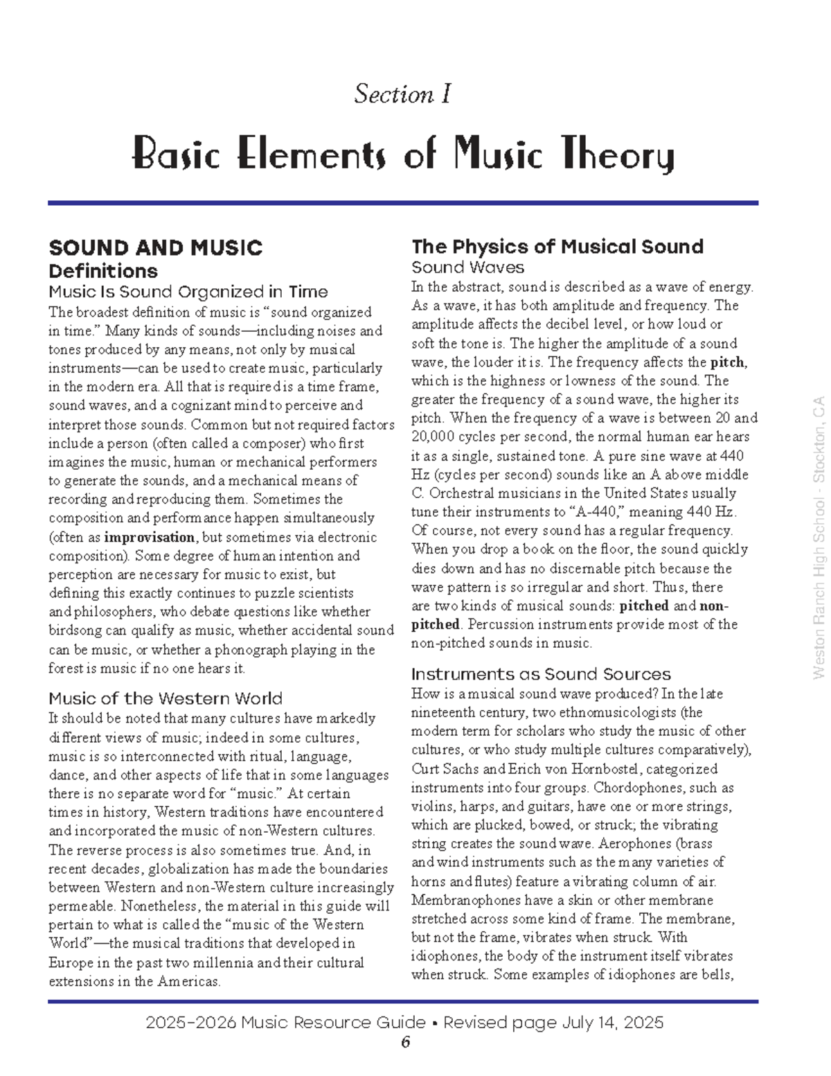 2025–2026 Music Resource Guide: Fundamentals of Music Theory - Studocu