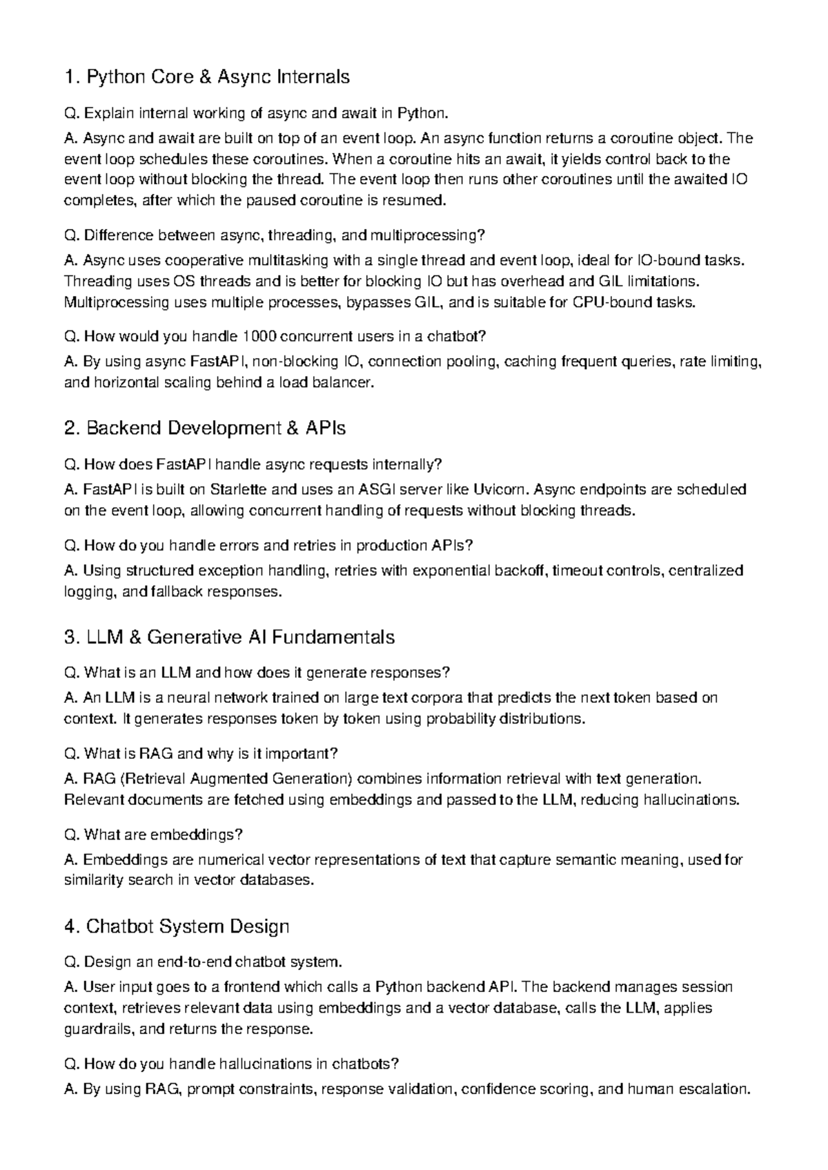 Python Chatbot Voice Bot HOD Interview Q&A - Studocu