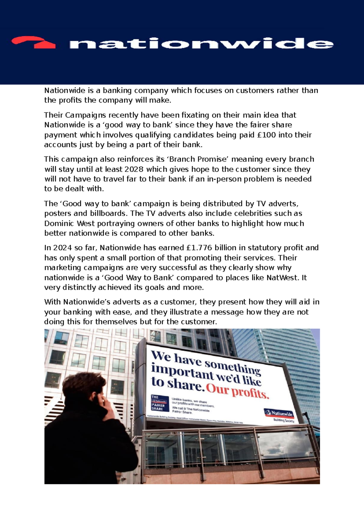 Researching Brand - Nationwide Banking Campaign Analysis Notes - Studocu