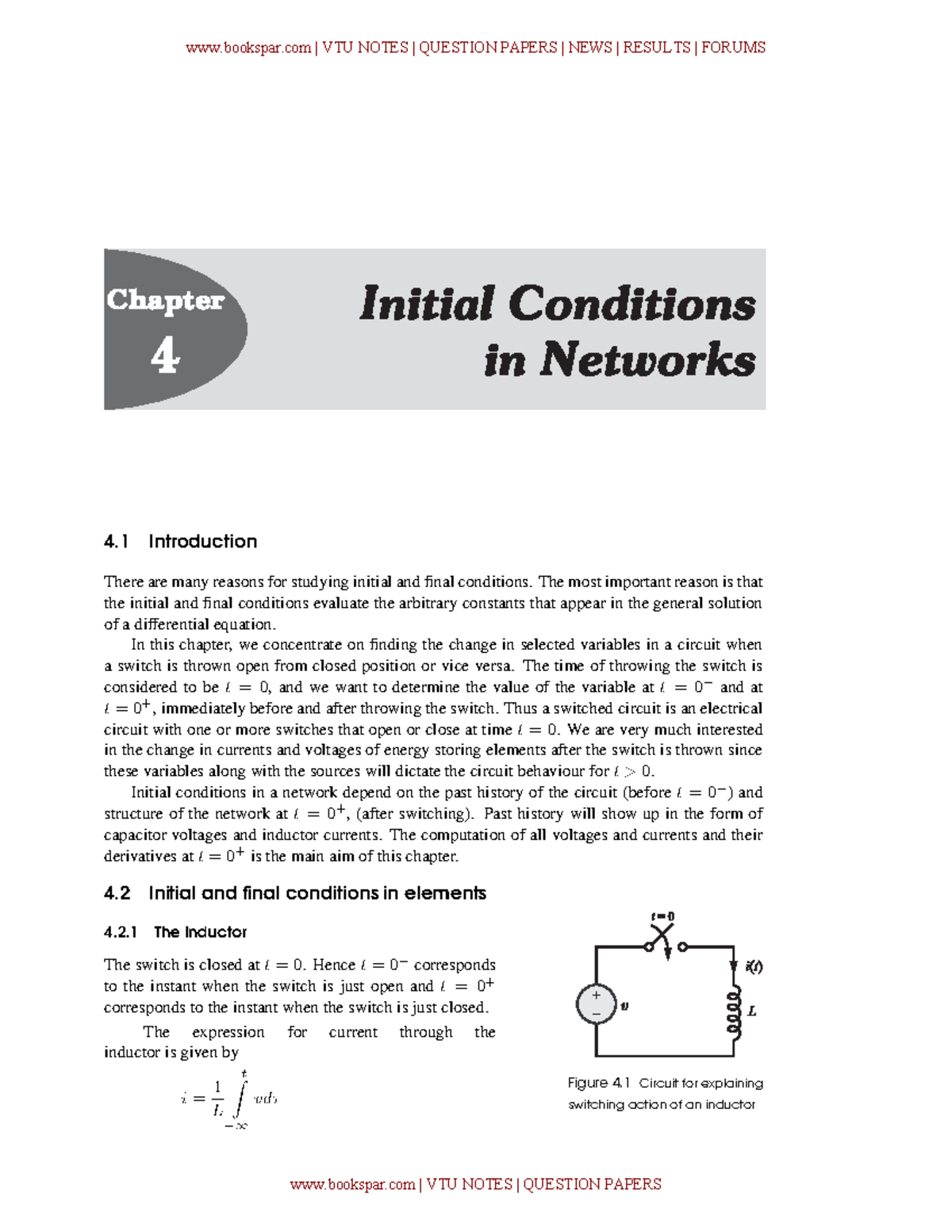 Chapter 4: Analyzing Initial Conditions in Electrical Networks - Studocu