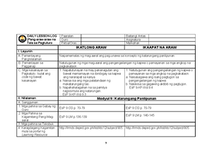 CELL Division LP - DETAILED SCIENCE LESSON PLAN GRADE LEVEL QUARTER ...