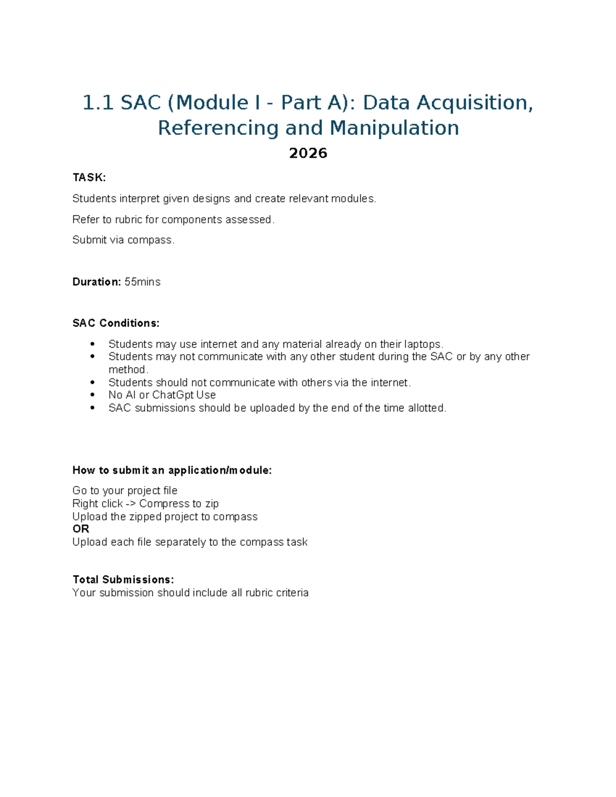 1.1 SAC (Module I Part A): Data Acquisition & 1RM Calculations - Studocu