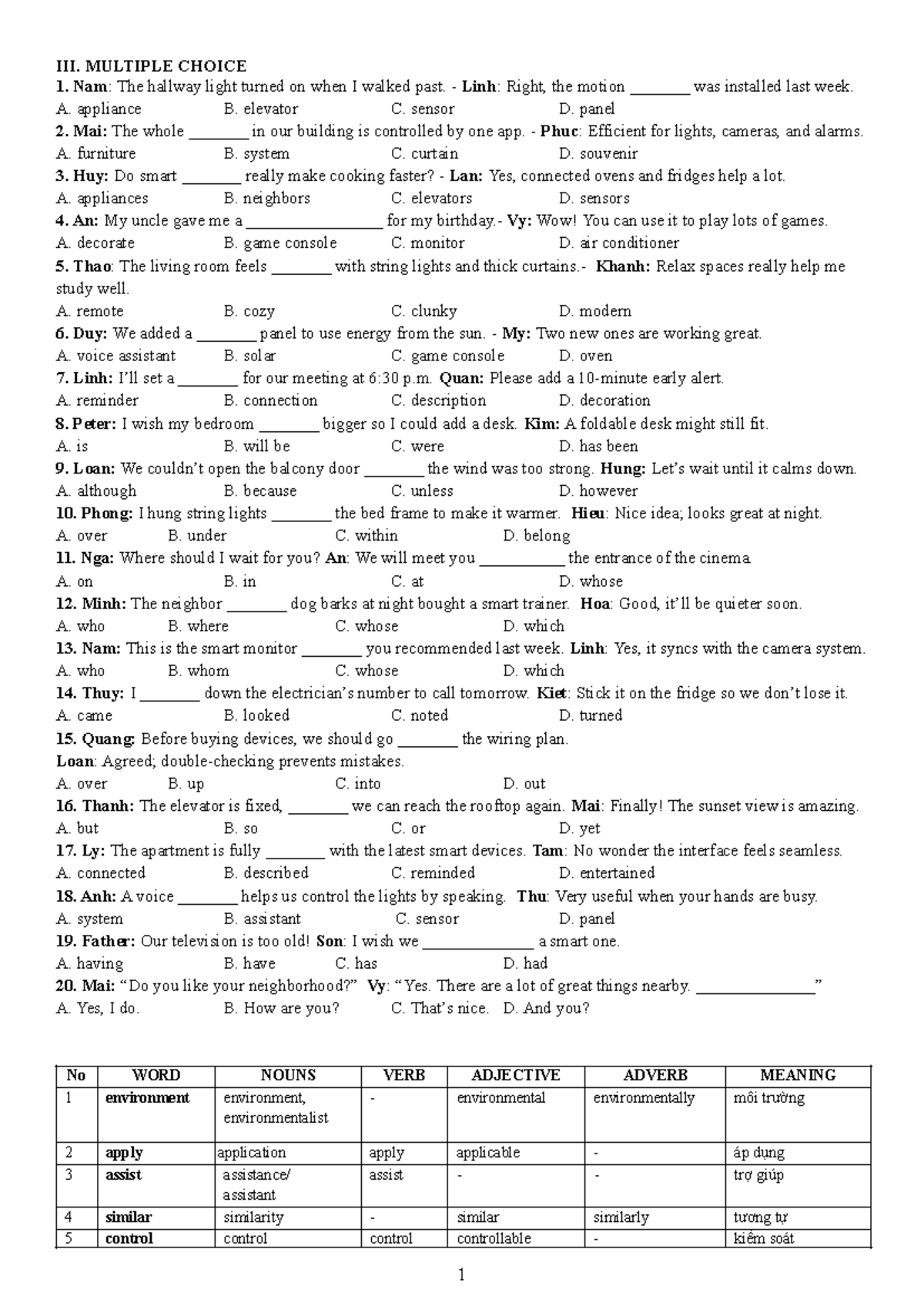 Grade 9 English Assignment: Multiple Choice & Rewrite Exercises - Studocu