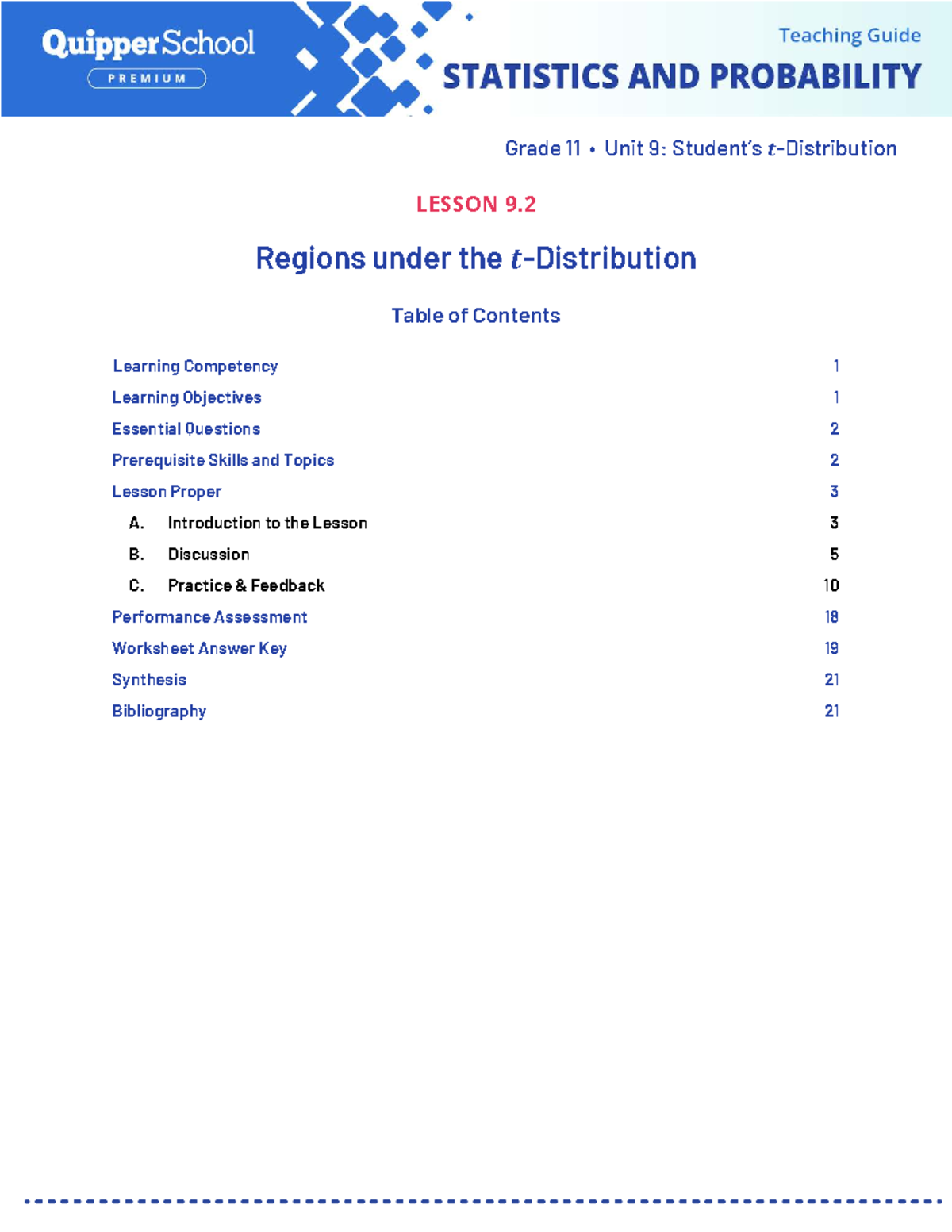 Grade 11 Unit 9: Lesson 9.2 - Understanding Regions and Tables - Studocu