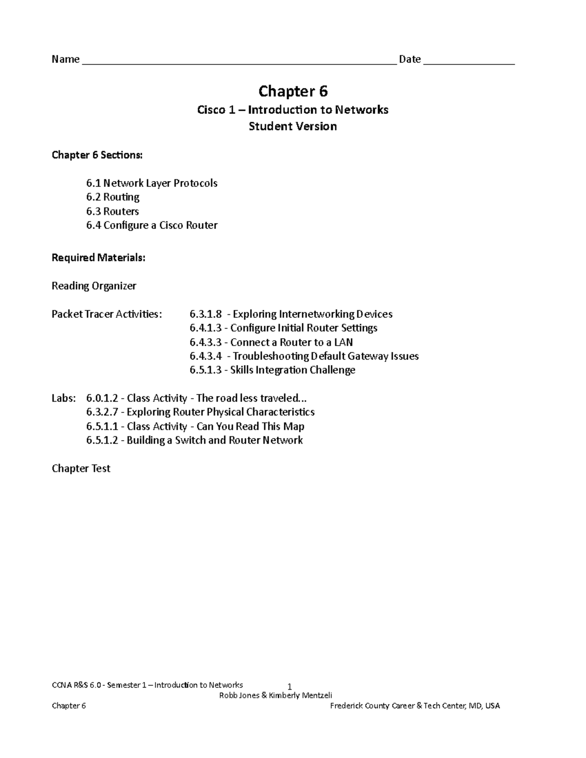 Chapter 06 - Reading Organizer - Student Version - R&S 6 - Name - Studocu