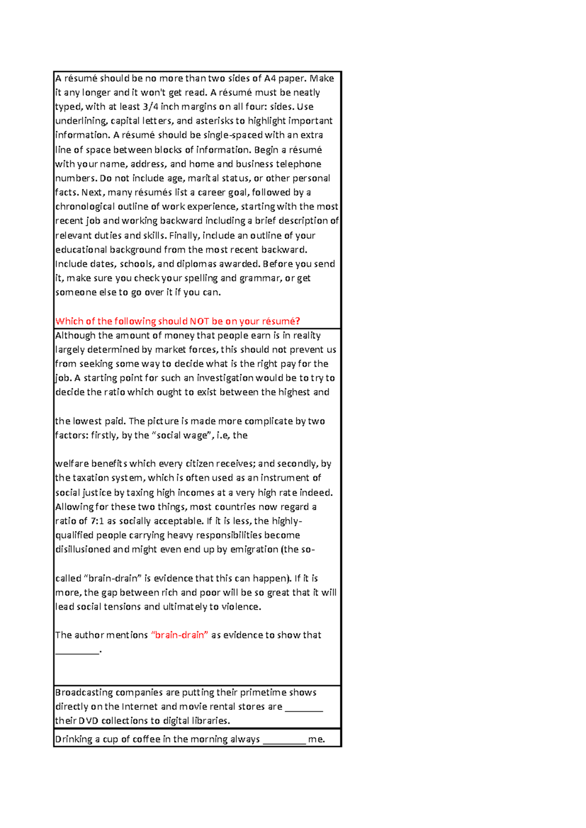 Résumé Writing Guidelines for TN2 DOC HIEU PT 1 - Studocu