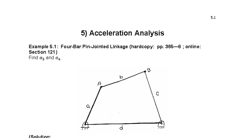 5.1 Acceleration Analysis Examples: Finding 𝛼3 and 𝛼4 - Studocu