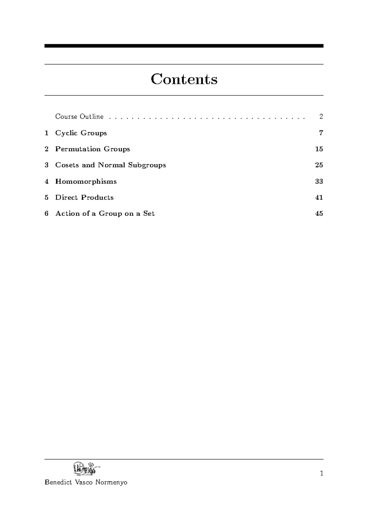 MATH 354 Course Outline: Abstract Algebra I Overview - Studocu