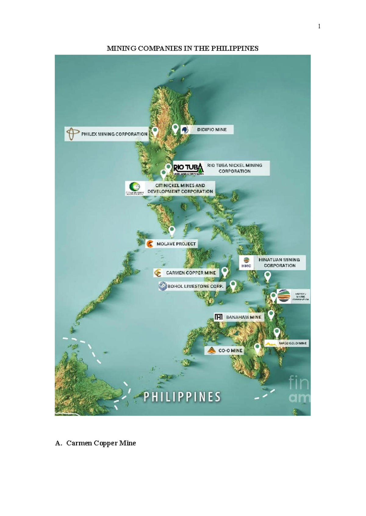 Mining Companies in the Philippines: Overview and Key Projects - Studocu
