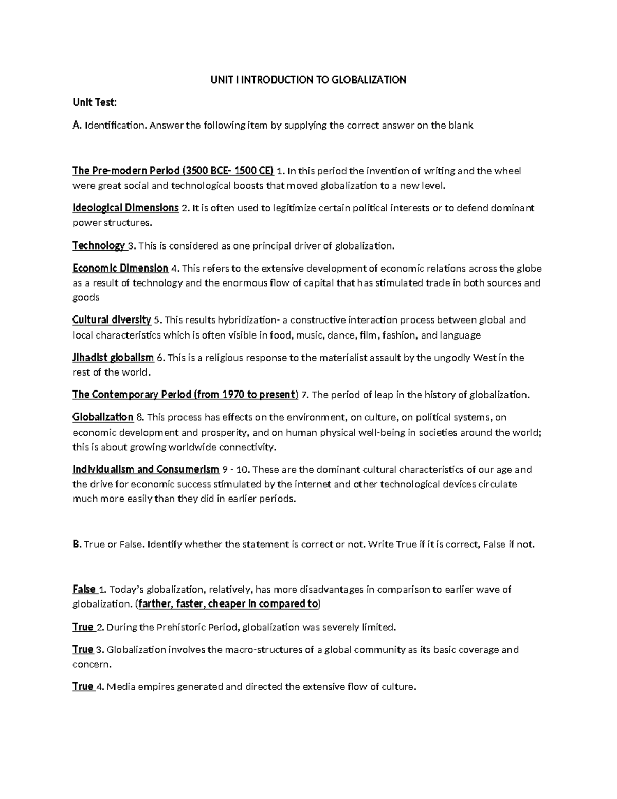 Globalization Overview: Key Concepts, Impacts & Challenges (Course Code ...