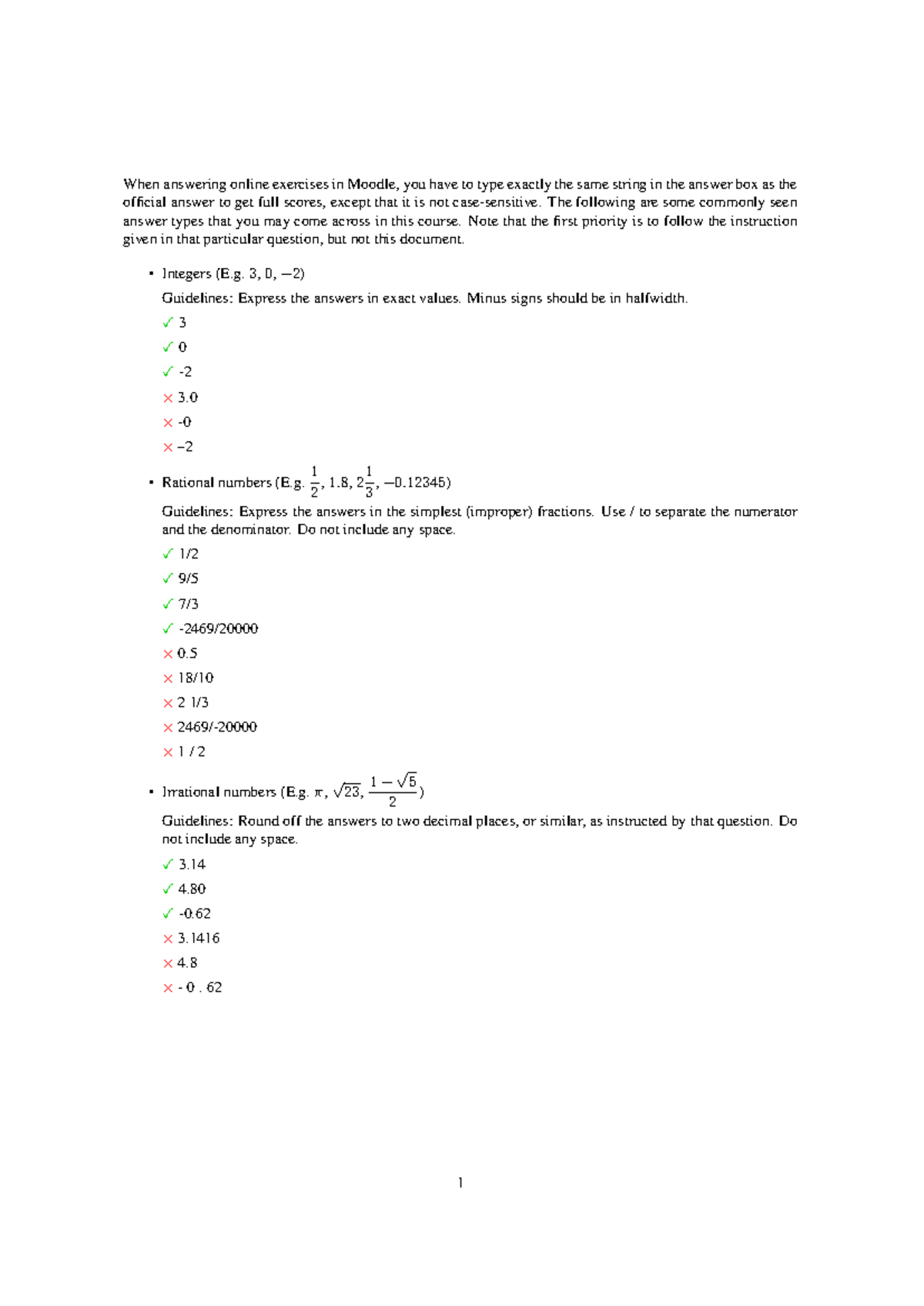 Online Exercises Instructions for Moodle (Course Code: N/A) - Studocu