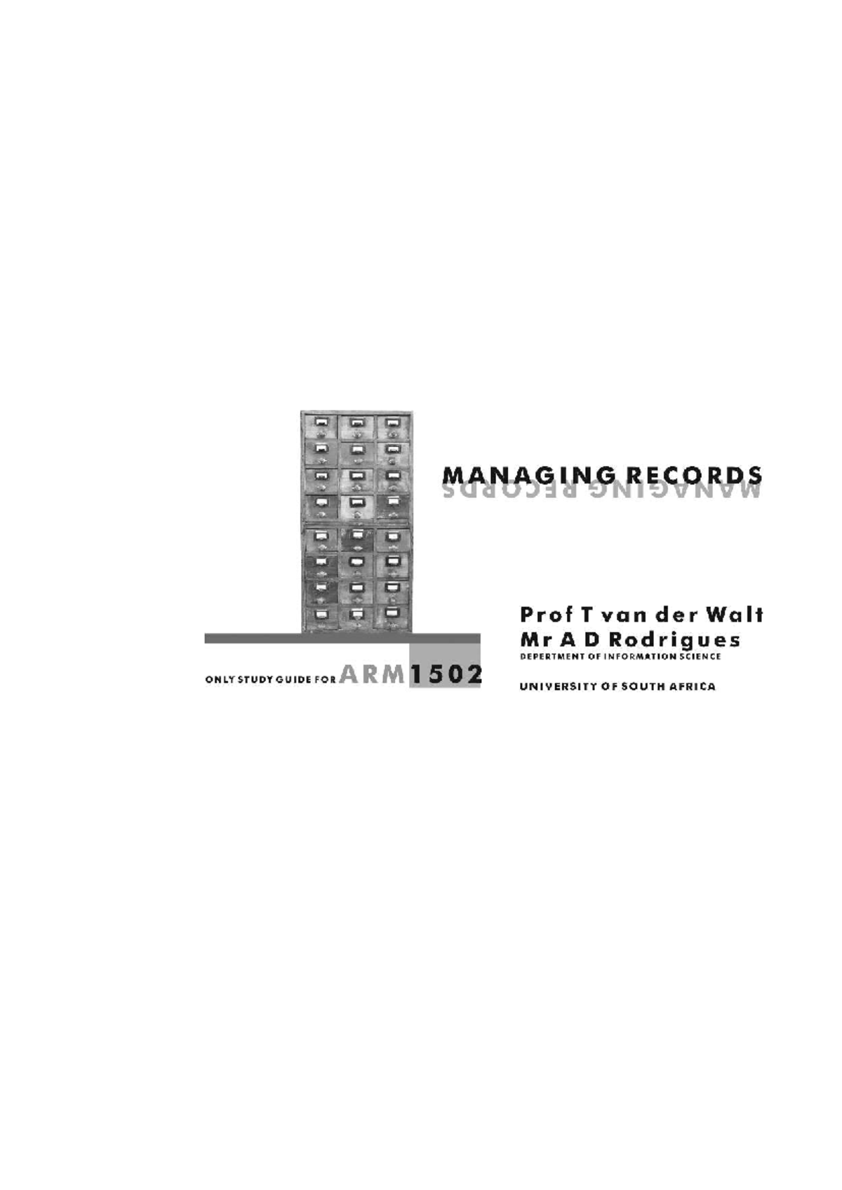 Record Management Overview - MAN1 Study Notes - Studocu