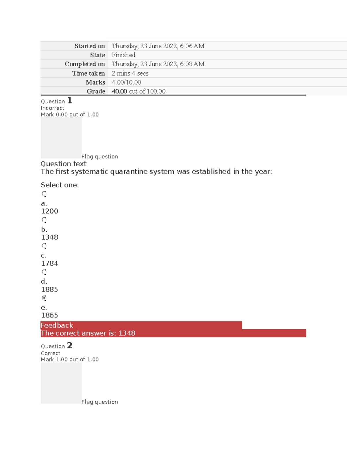 Self Quiz Unit 2: Understanding Infectious Diseases - Studocu