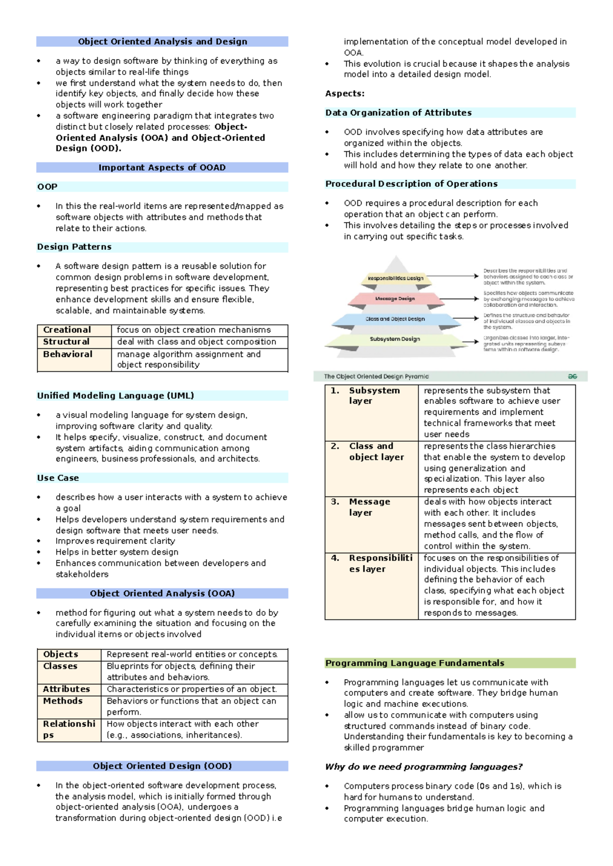 OOAD: Key Concepts in Object-Oriented Analysis and Design - Studocu