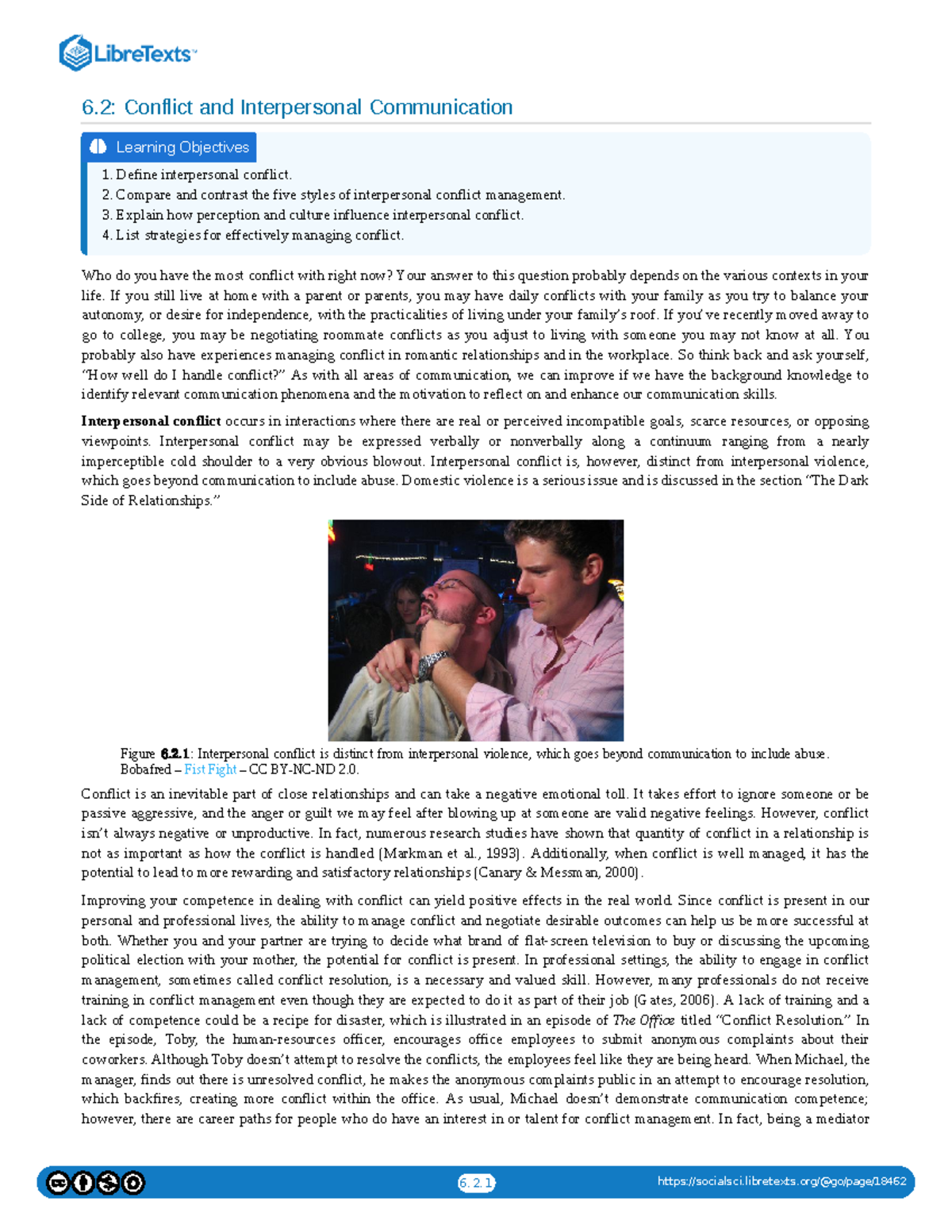 Interpersonal Conflict Management Styles (6.2): Dynamics and Strategies ...