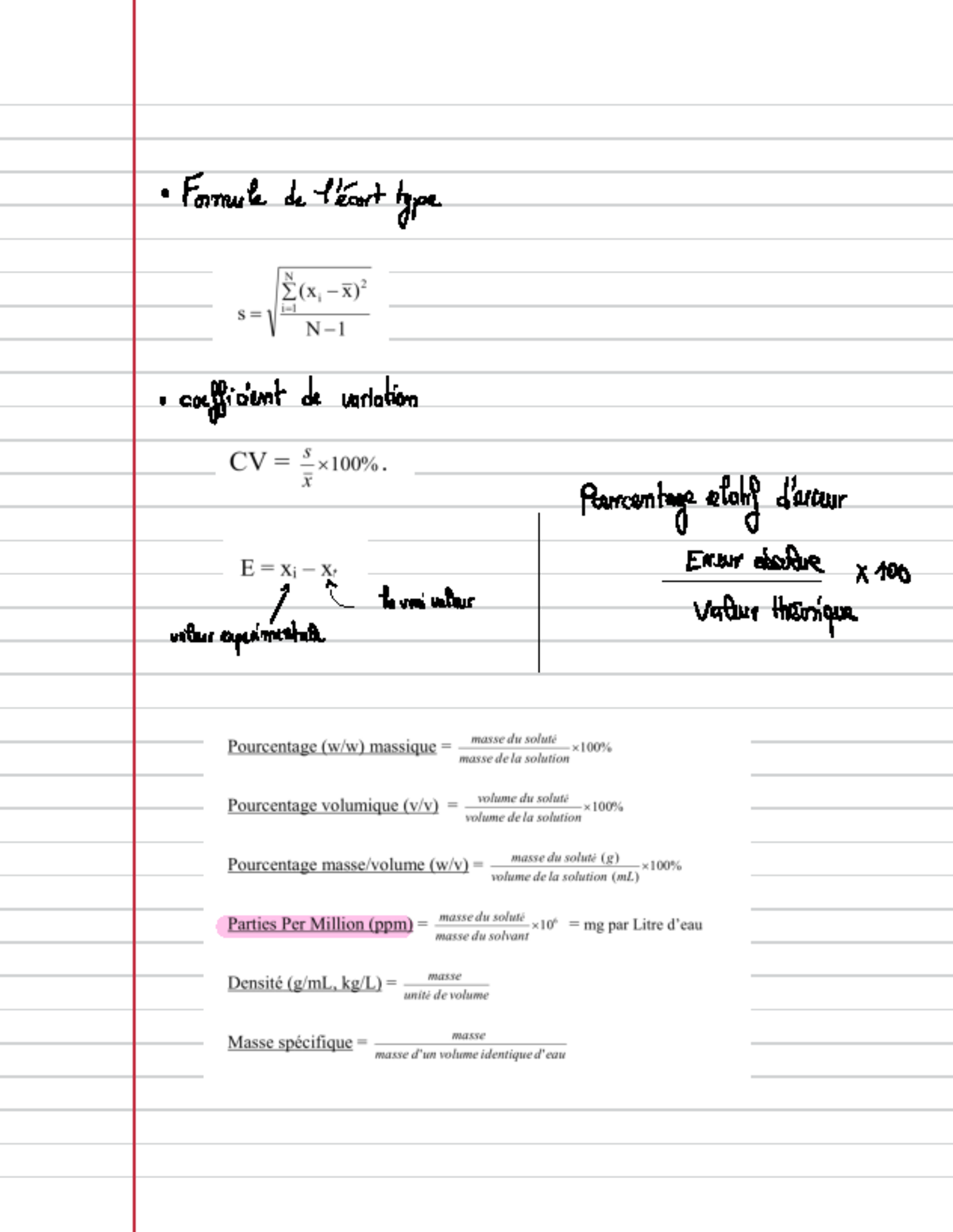 Formules chm2744 - Feuille de formule - CHM2754 - Formule de type N S ...
