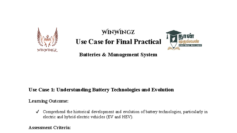 Final Case Study: Understanding Battery Tech & BMS for EV/HEV - Studocu
