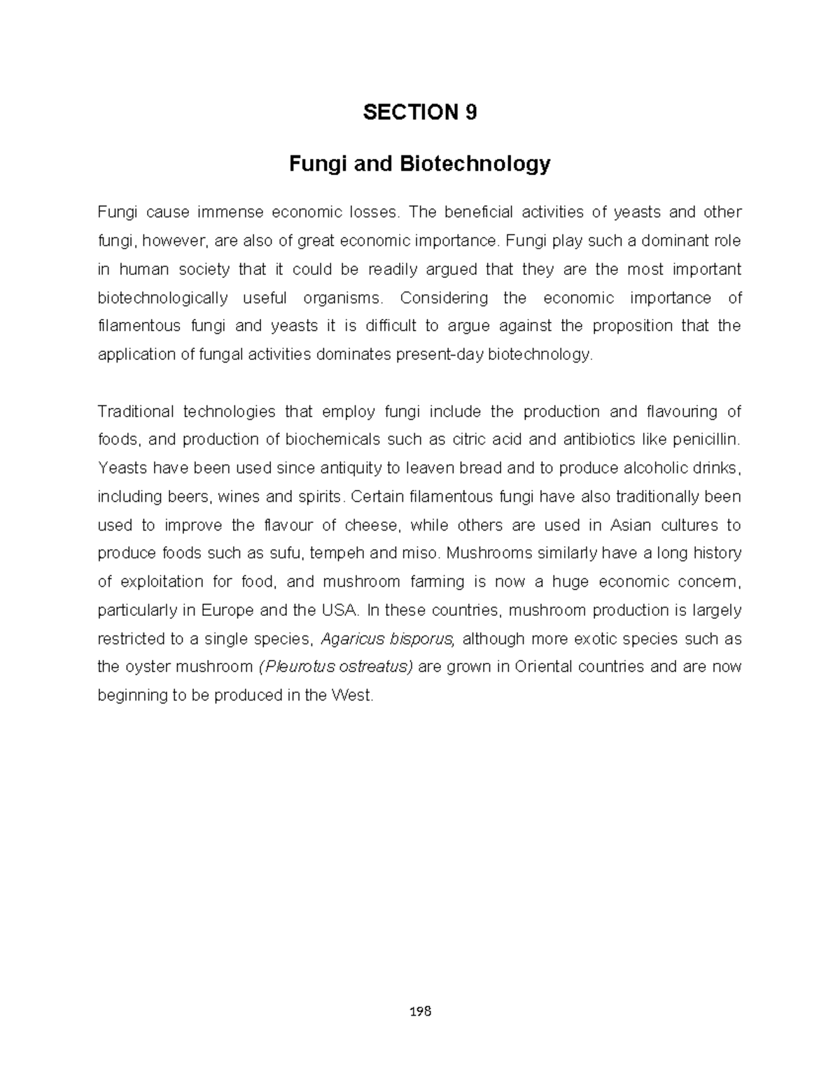Section 9 - Fungal Biotechnology: Economic Impact and Mushroom ...