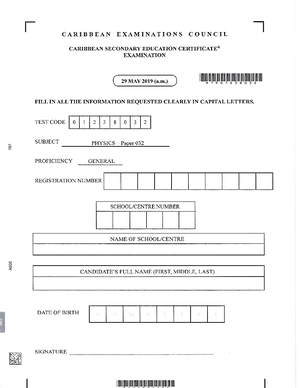 English A 2020 CSEC Paper 01 Instructions and Sample Questions - Studocu