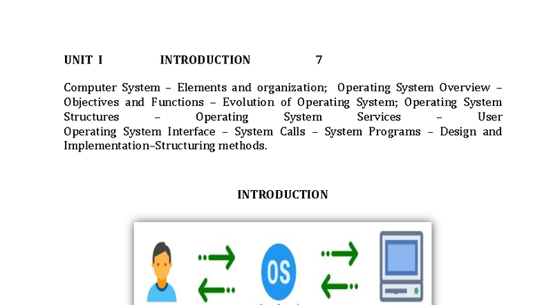 IOS CS3451 UNIT I: Overview of Computer Systems & Operating Systems ...