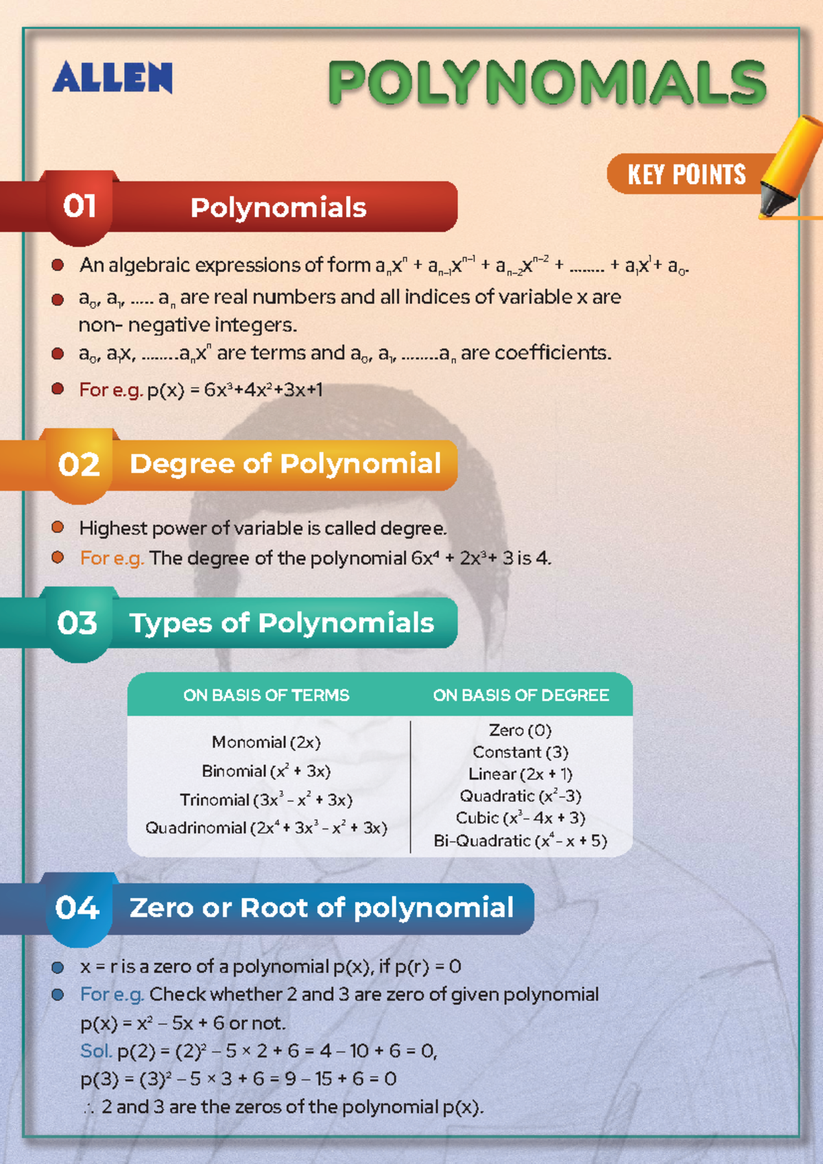 Polynomials (MATH101) Key Notes and Key Concepts - Studocu