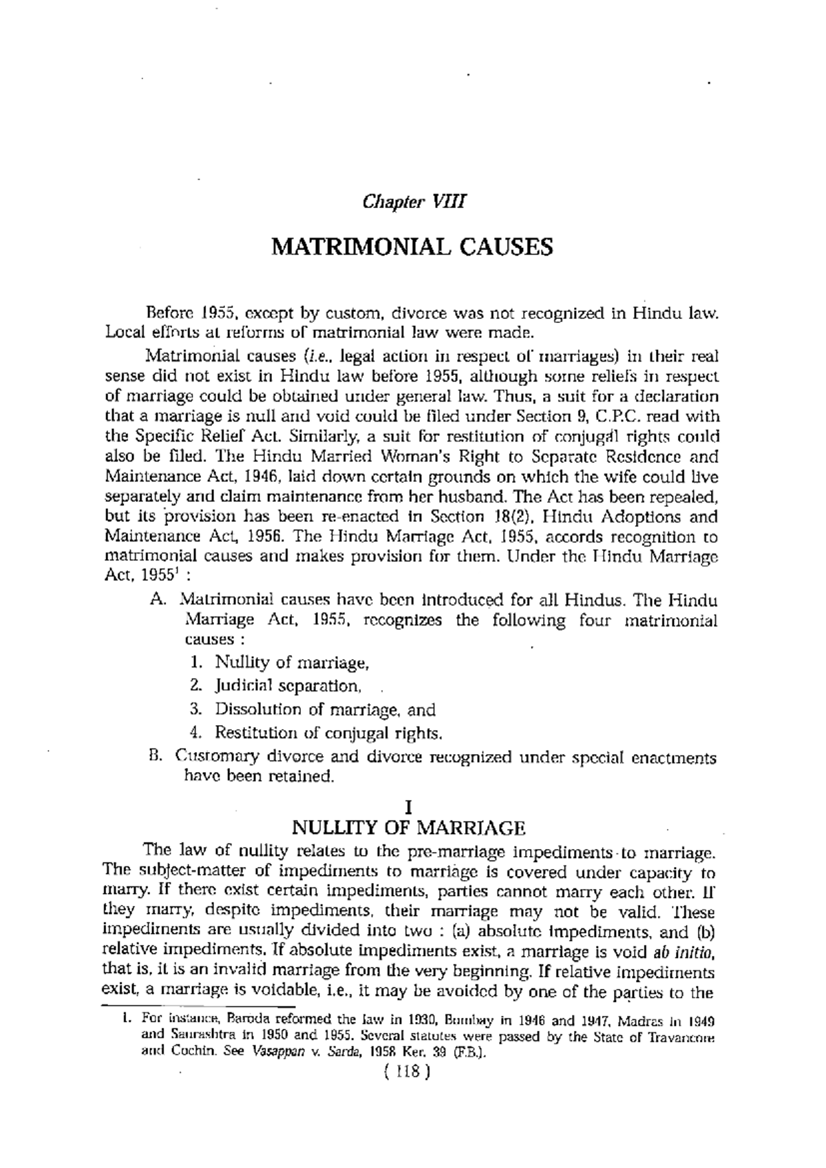 Chapter on Matrimonial Causes: Understanding Void and Voidable Marriages - Studocu