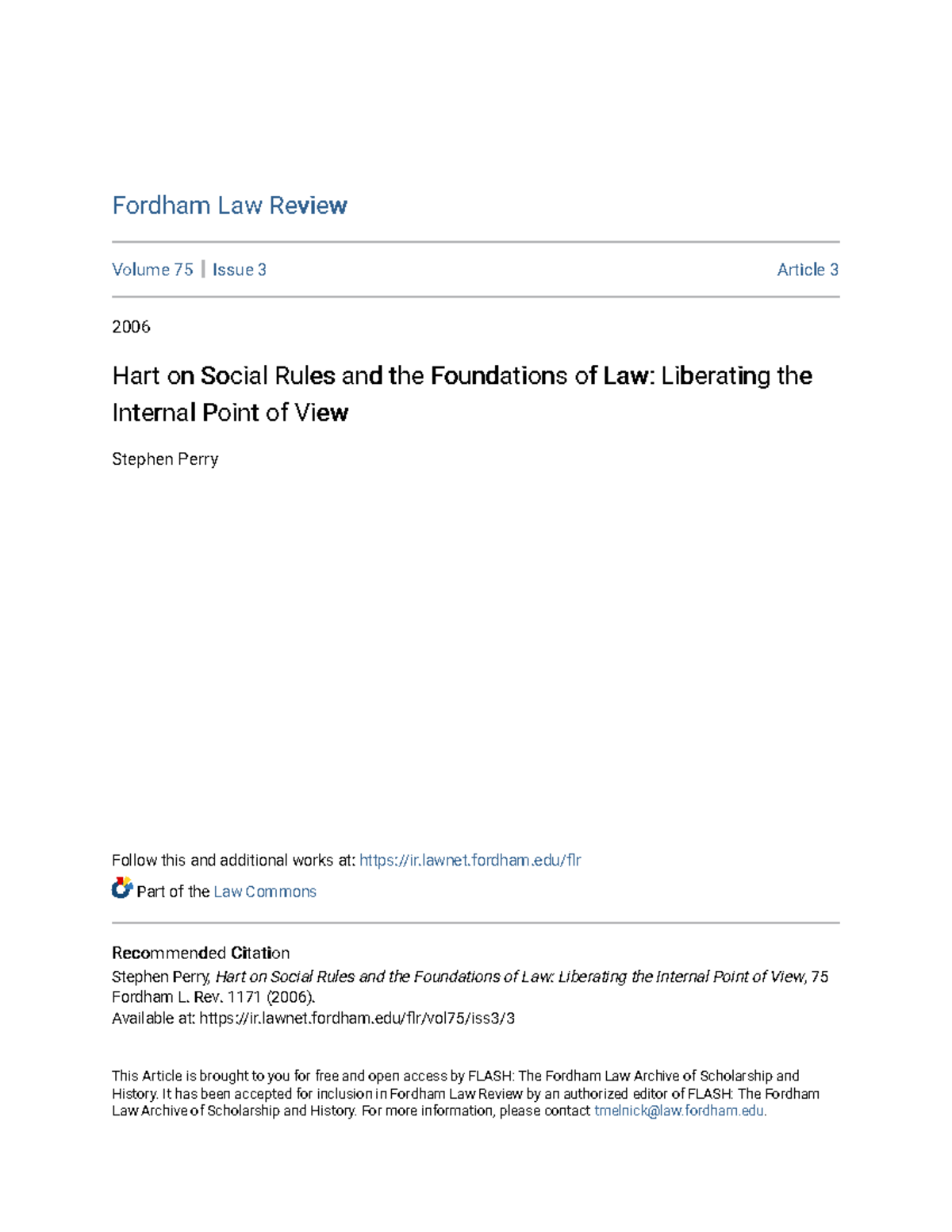 Hart on Social Rules and the Foundations of Law - Studocu
