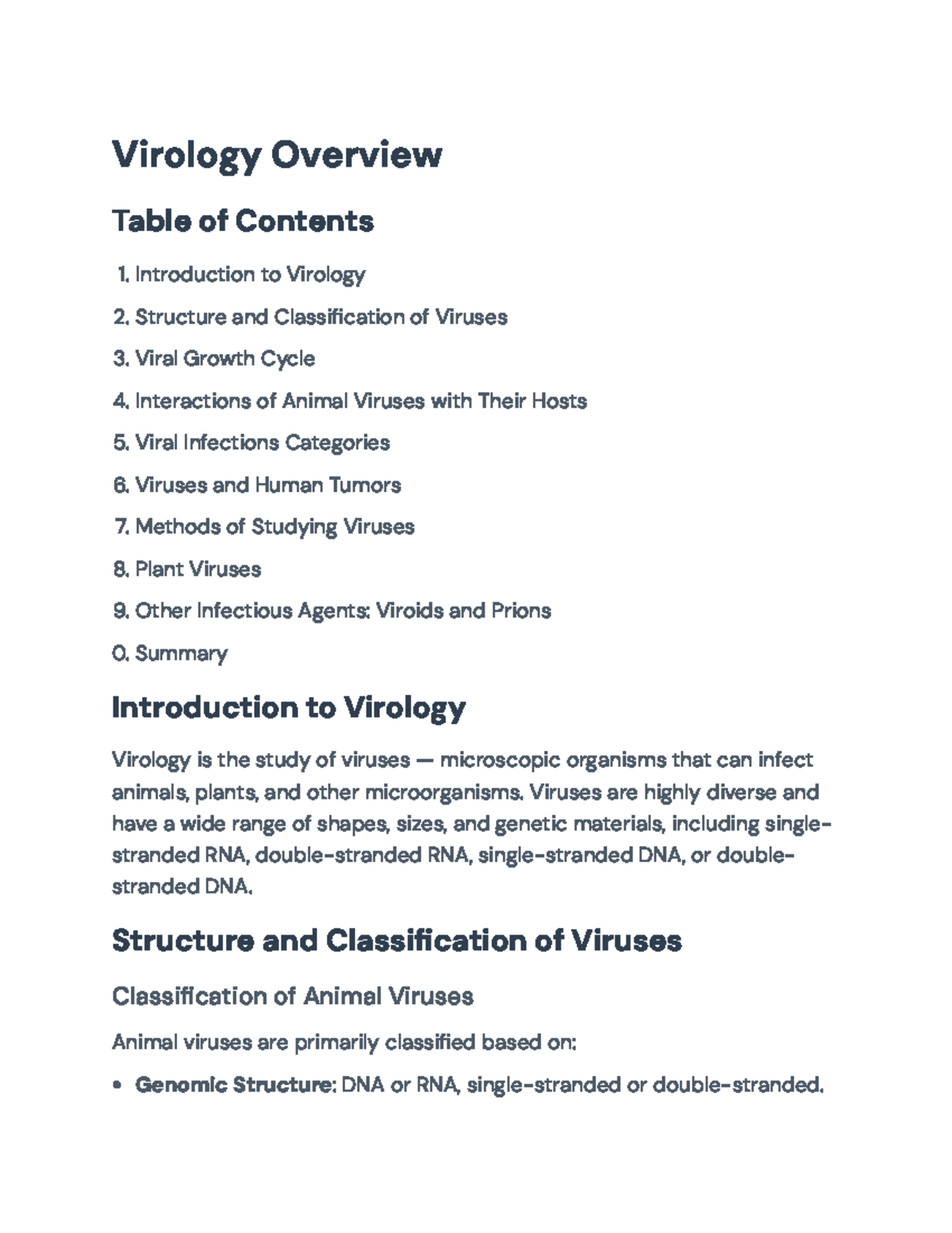 Virology Overview: Structure, Growth Cycle, and Disease Mechanisms ...