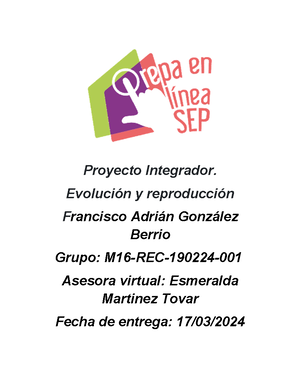 M22PI - Proyecto integrador modulo 22 - PProyecto Integrador:royecto Integrador: “ - Studocu