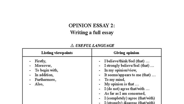 OPINION ESSAY 2: The Role of Technology in Modern Life - Studocu