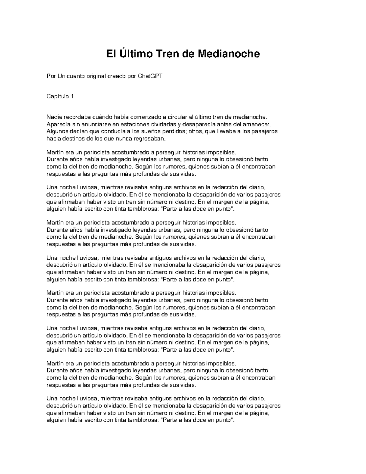 El Último Tren de Medianoche: Capítulo 1 - La Búsqueda de Respuestas ...
