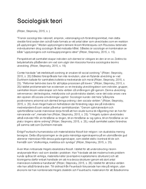 [Solved] Bourdieu och social stratifikation - Sociologi I (SO2001 ...
