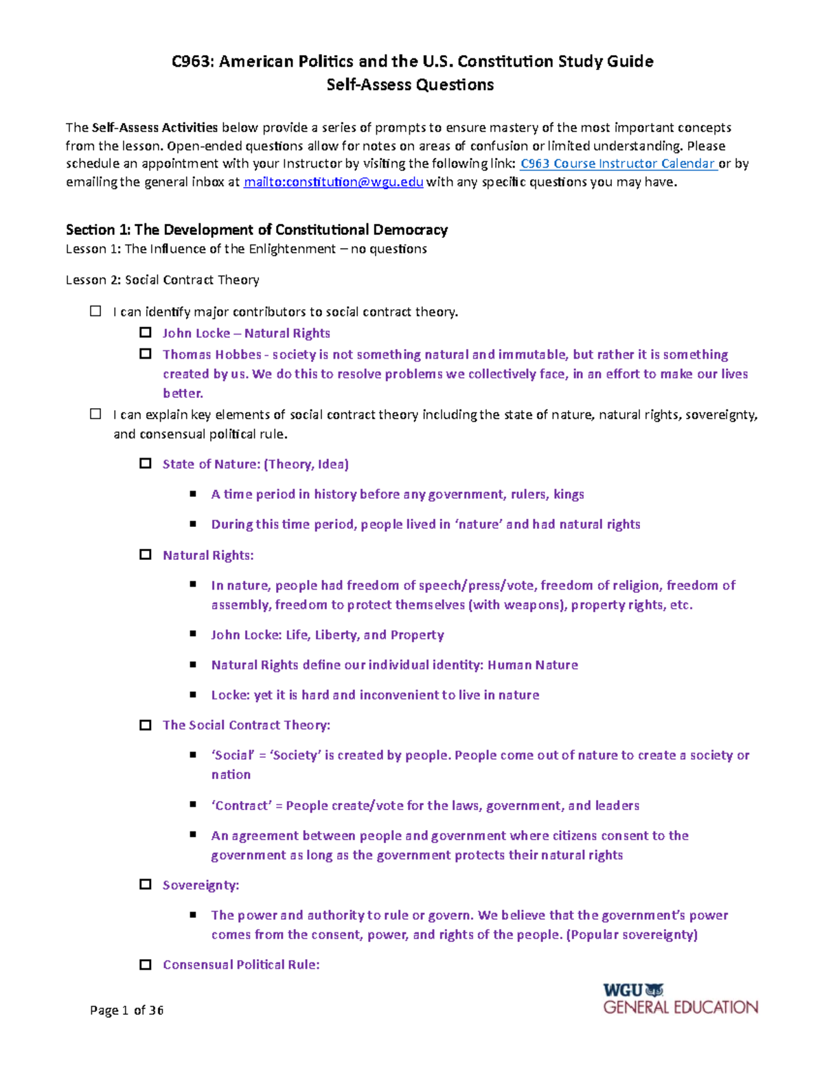C963 Study Guide (fillable version) - Self-Assess Questions The Self ...