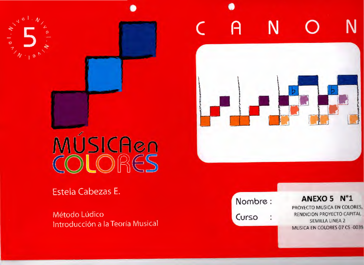 Método Musical "Música en Colores" - Proyecto N5 - Studocu
