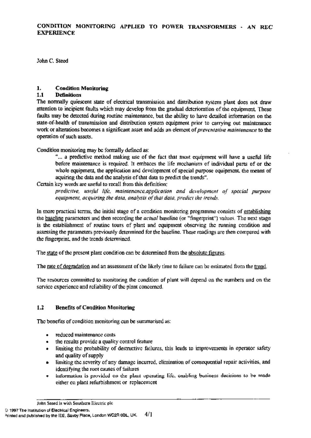Condition Monitoring of Power Transformers: Insights and Applications ...