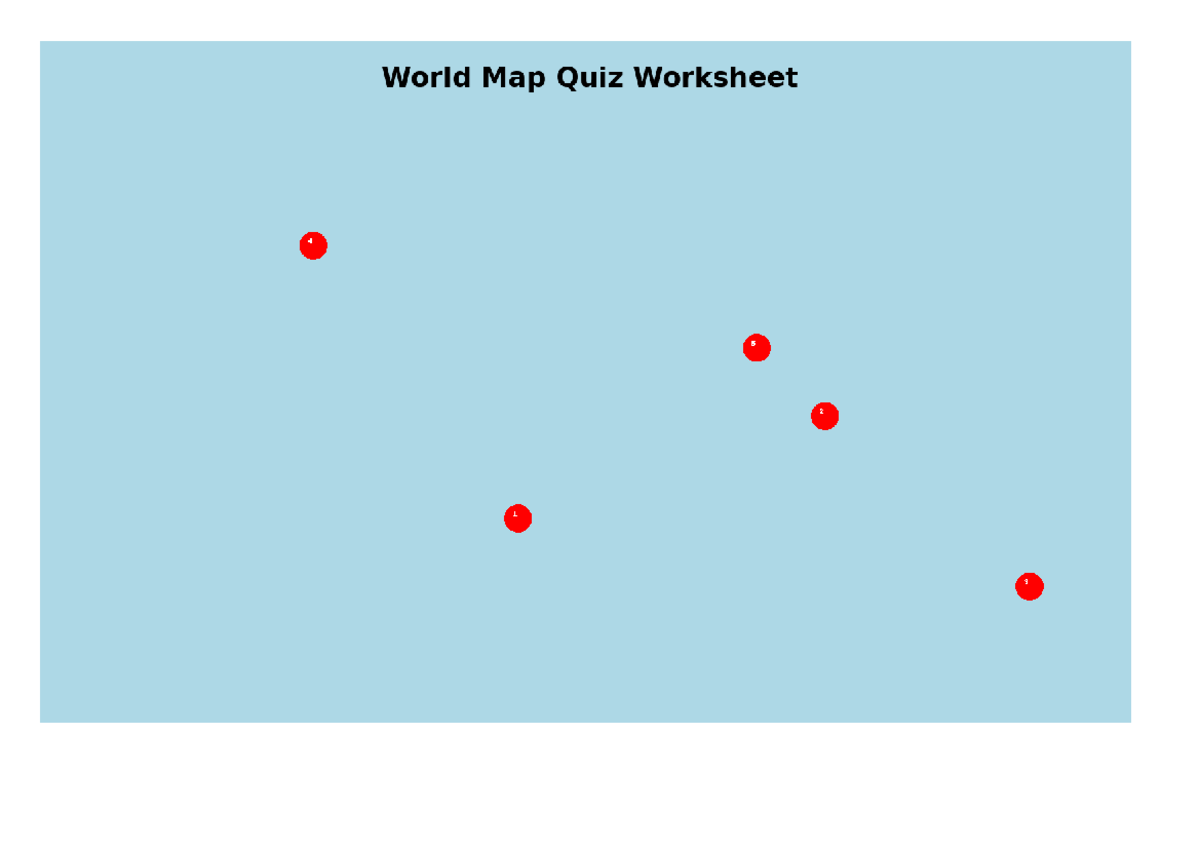 World Map Quiz Visual Worksheet - Science Technology Engineering ...
