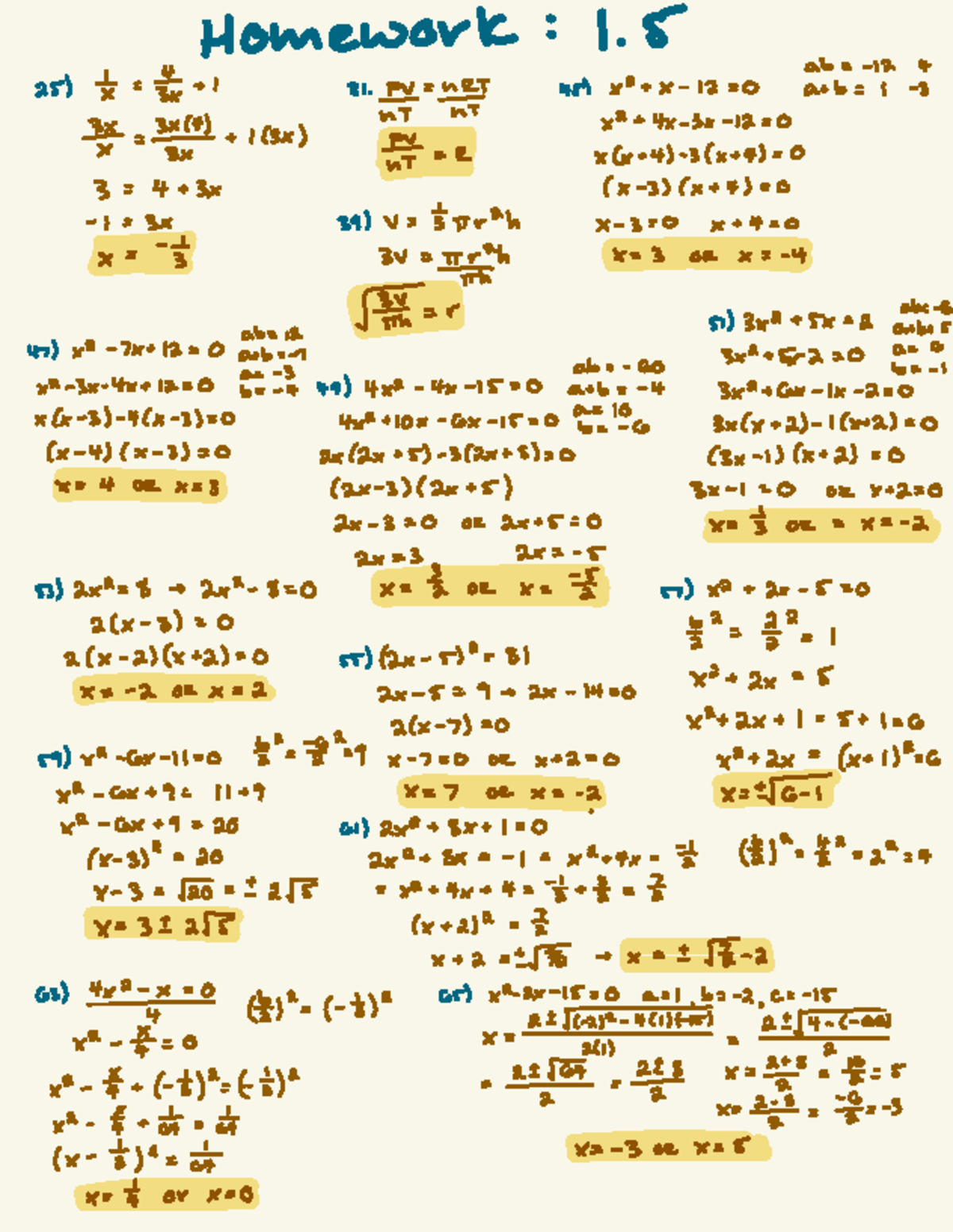 Homework 2 - Precalculus Solutions and Exercises - Studocu