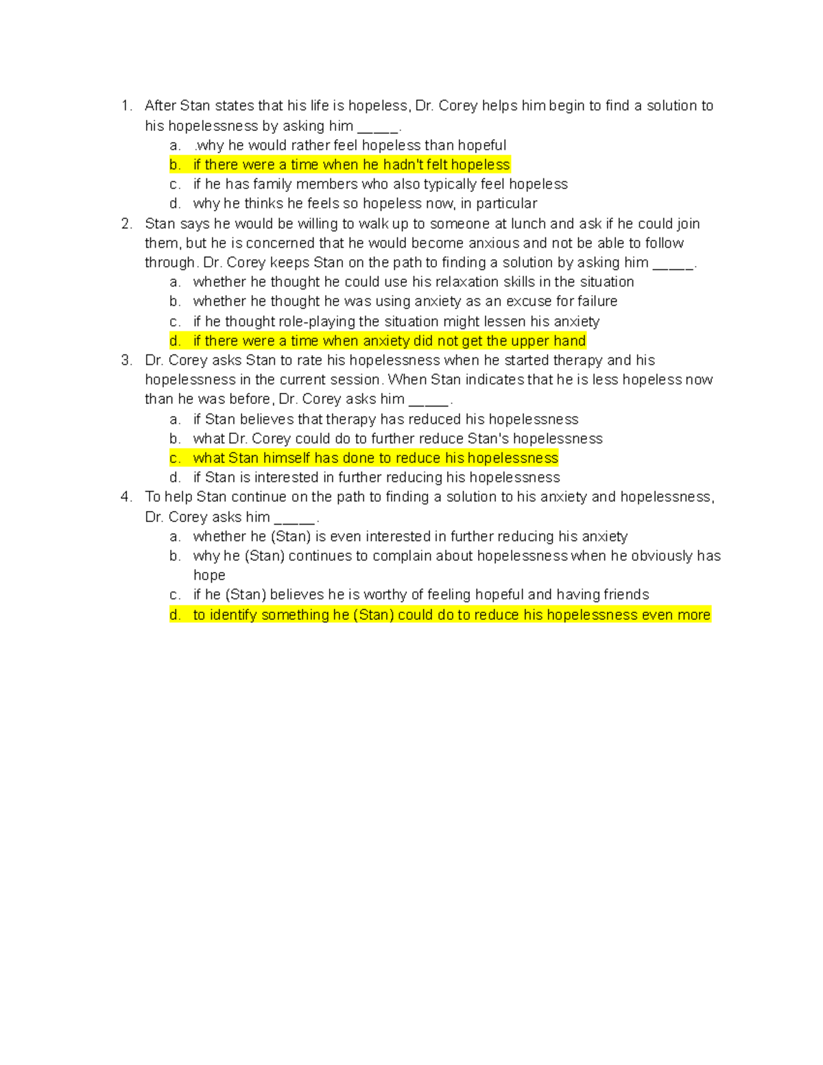 Case Study: Solution-Focused Brief Therapy with Stan (Therapy ...