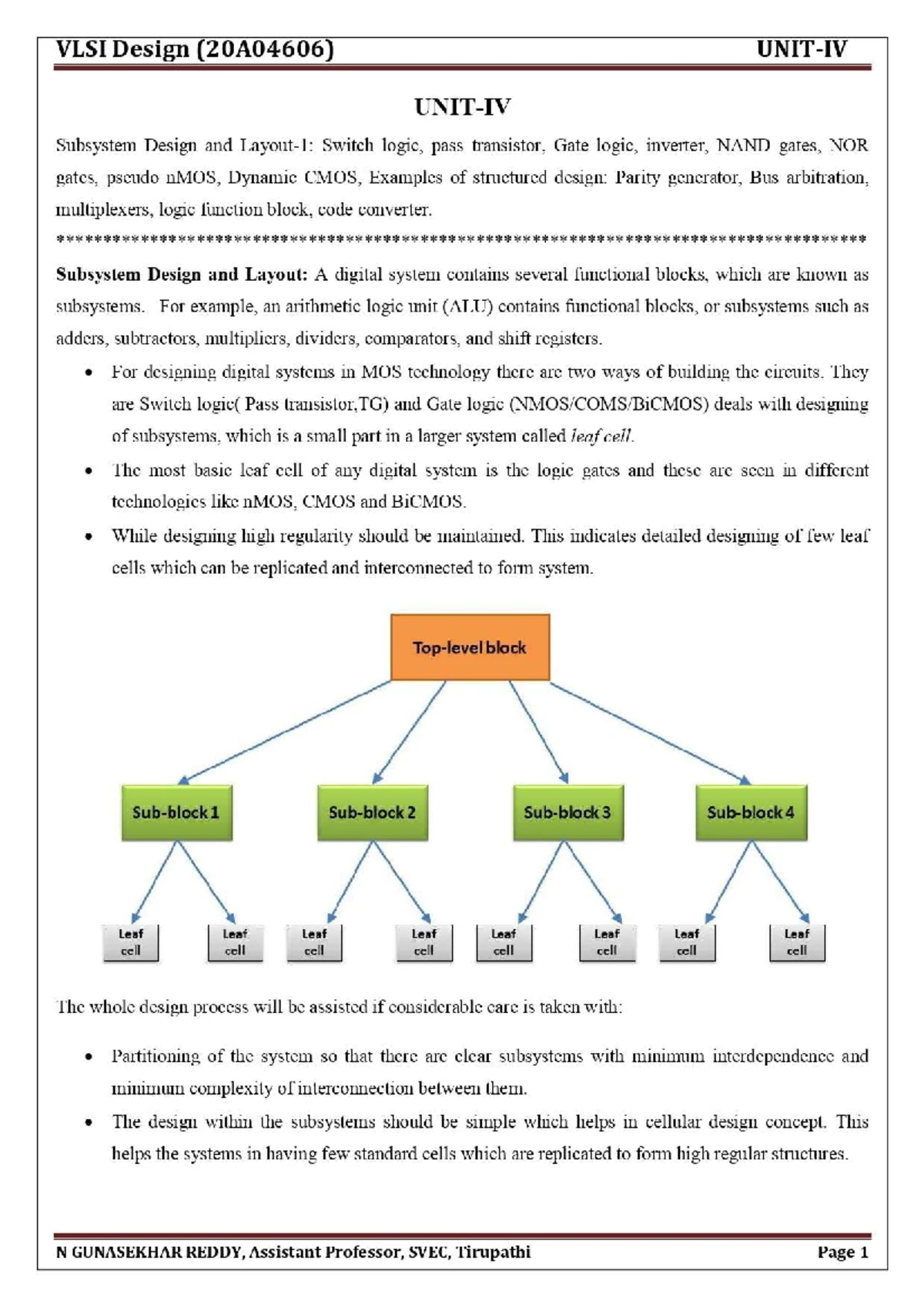 Basic VLSI Design(AUT)-UNIT III Material - Basic VLSI Design (20A04606 ...