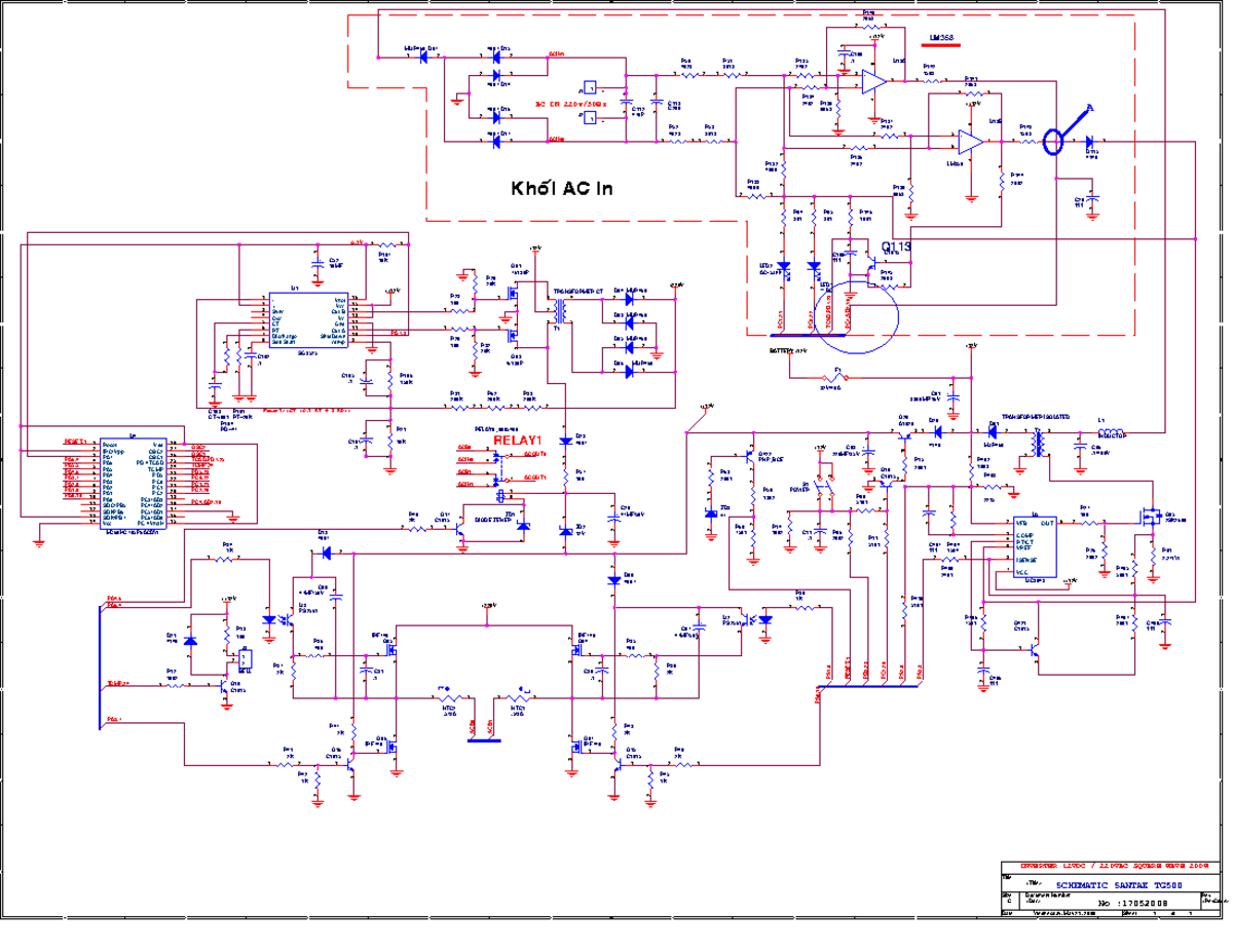 R140 - Santak TG500 Schematic Diagram for Inverter 12VDC/220VAC - Studocu