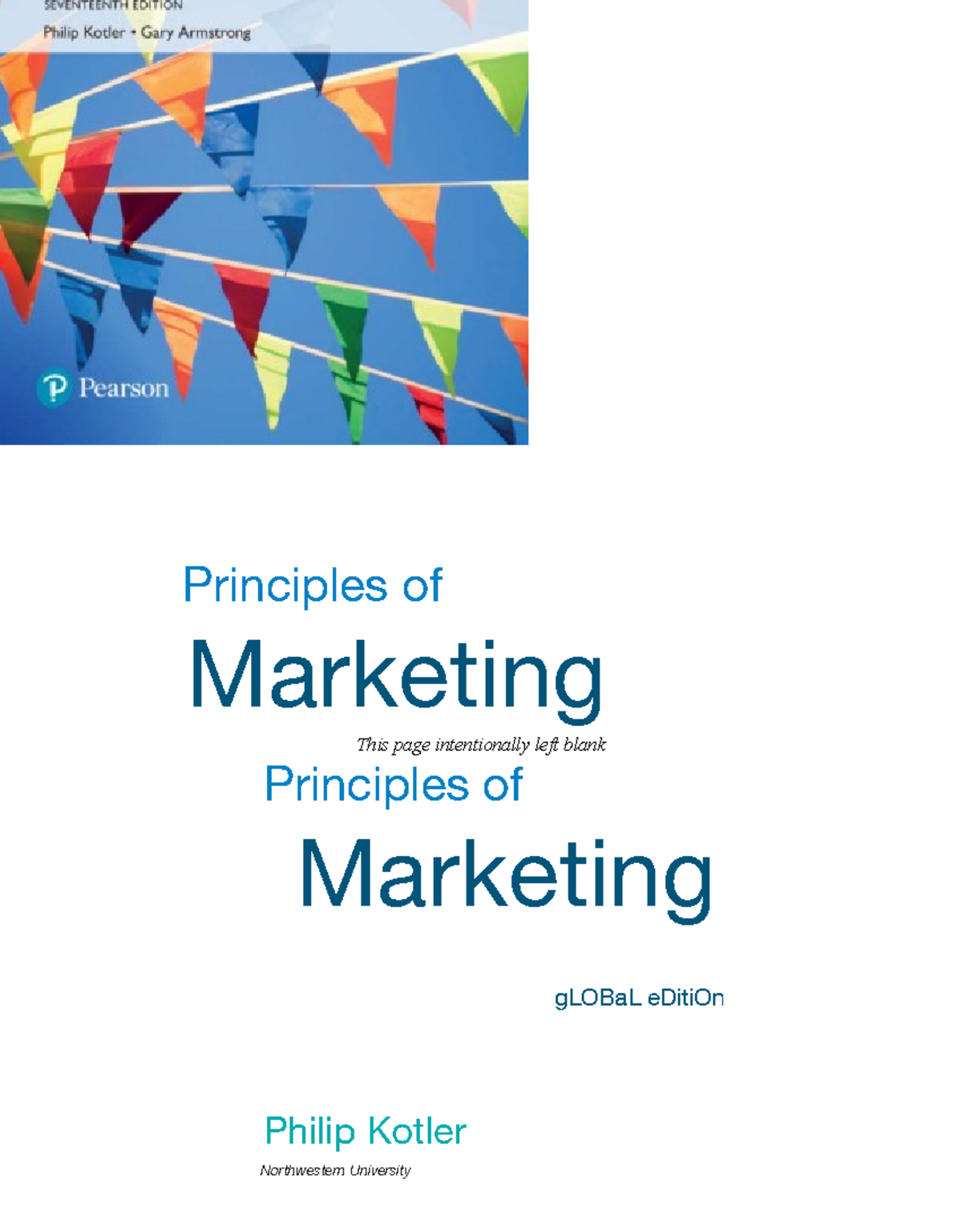 Principles of Marketing 17e: Global Edition Notes and Key Concepts ...