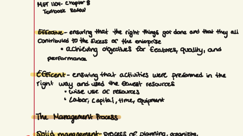 MGT 1104 Chapter 8 Management & Leadership Textbook Review - Studocu