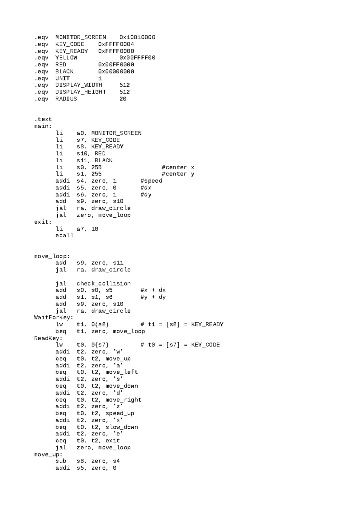 G1 - Bouncing Ball Simulation in RISC-V Assembly Code - Studocu