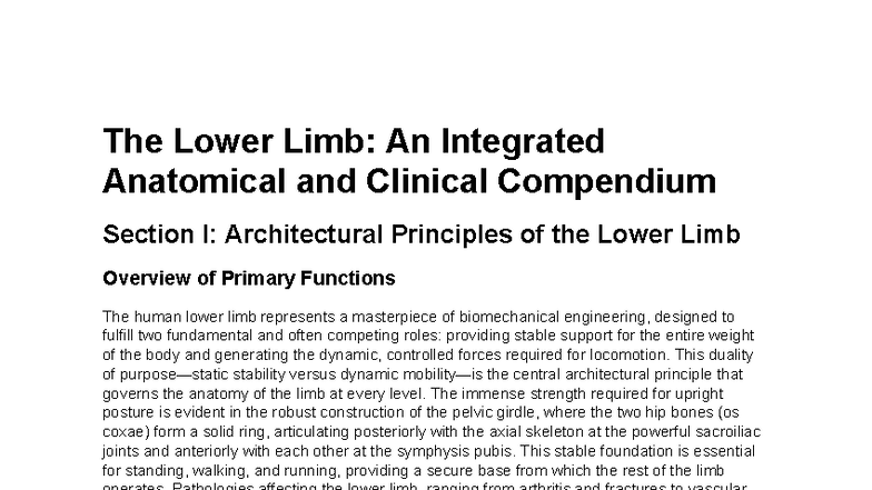 11 Lower Limb Anatomy: A Comprehensive Study of Structure and Function ...