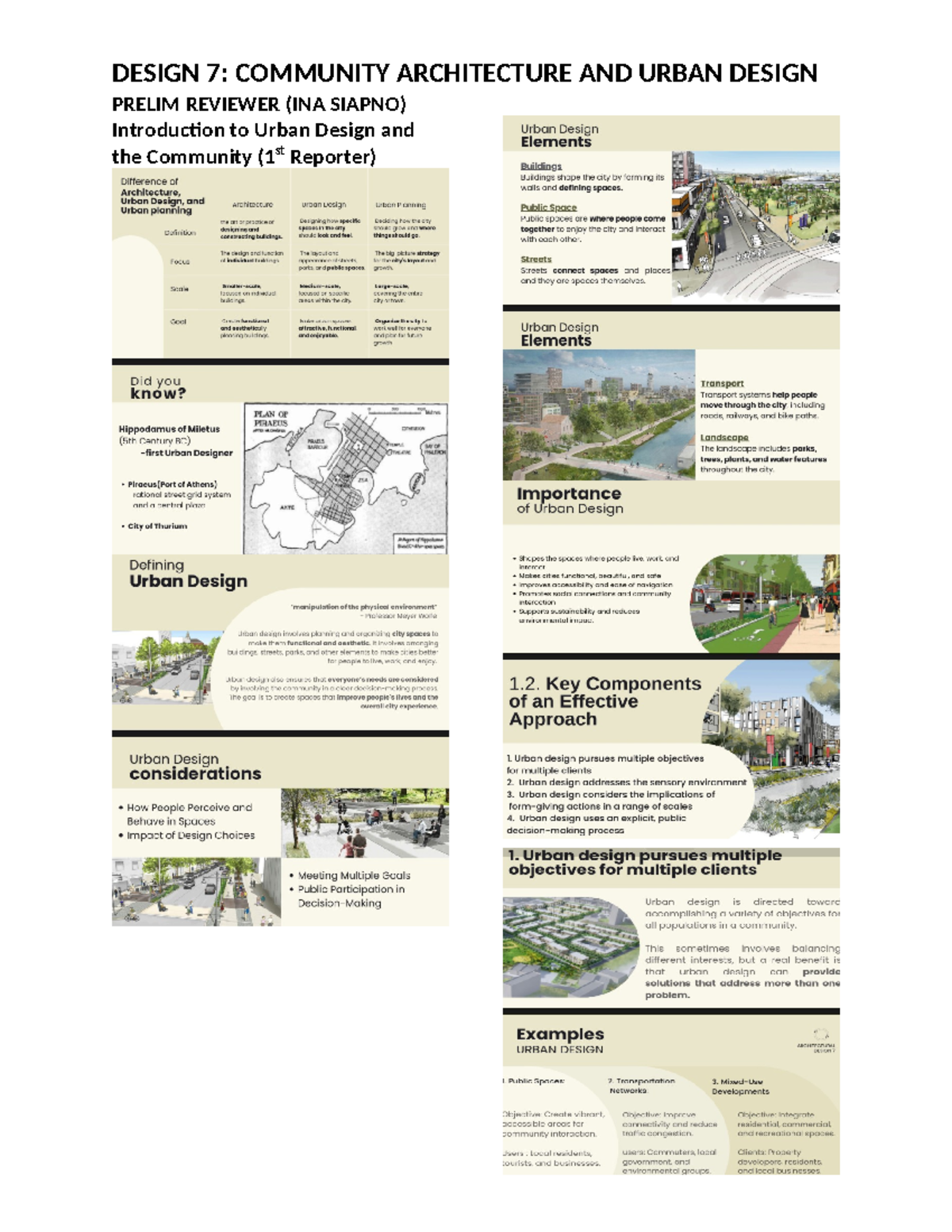 Prelim Reviewer: Quiz & Strategies in Urban Design (URB 101) - Studocu
